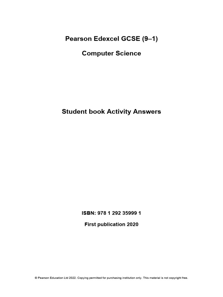 Gcse Cs Student Book Activity Answers v1 2 1 | PDF | Data Type | Algorithms Gcse Cs Student Book Activity Answers v1 2 1 | PDF | Data Type | Algorithms