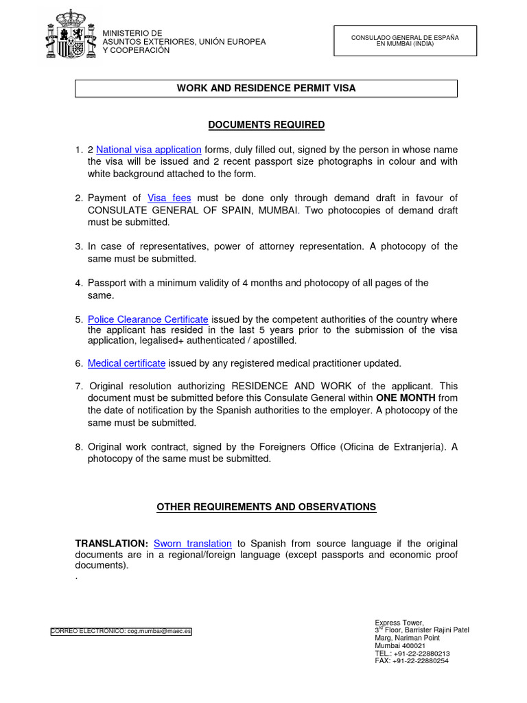 Work Residence Permit Visa | Download Free PDF | Travel Visa | Human Migration