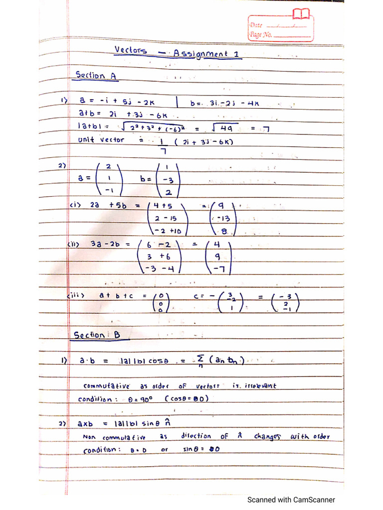 CCIR Quantum Mechanics Vectors Assignment | PDF