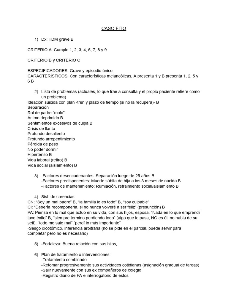 Caso Fito y Narda | PDF | Sicología | Psicología anormal