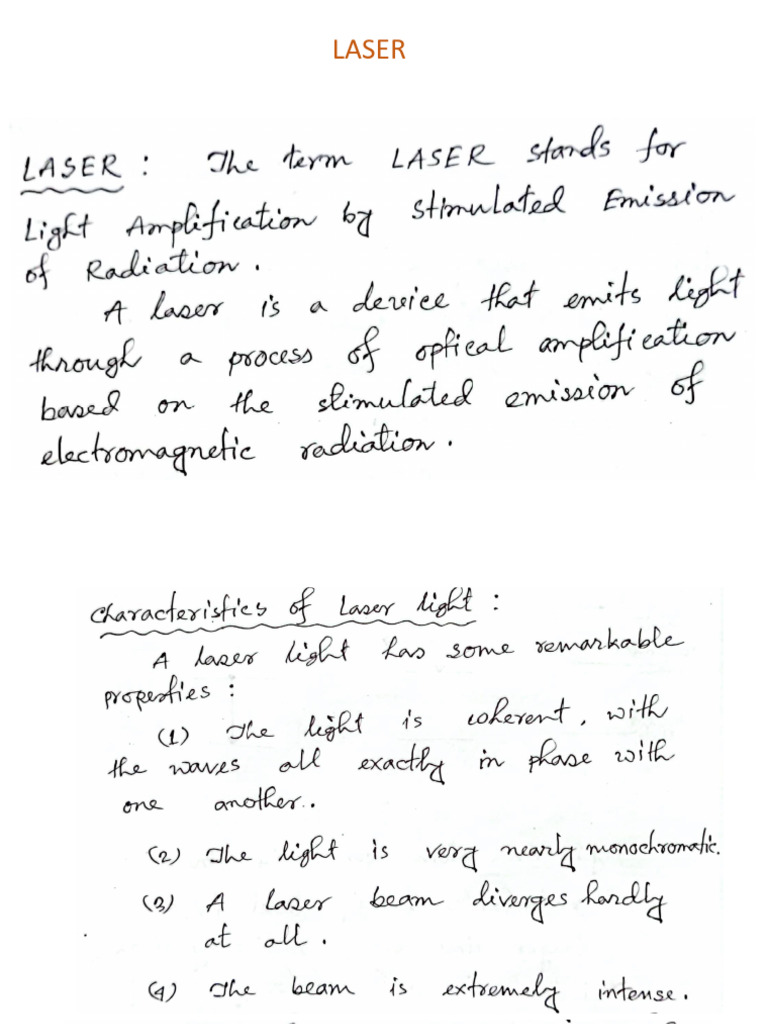 Laser | PDF | Laser | Materials Science