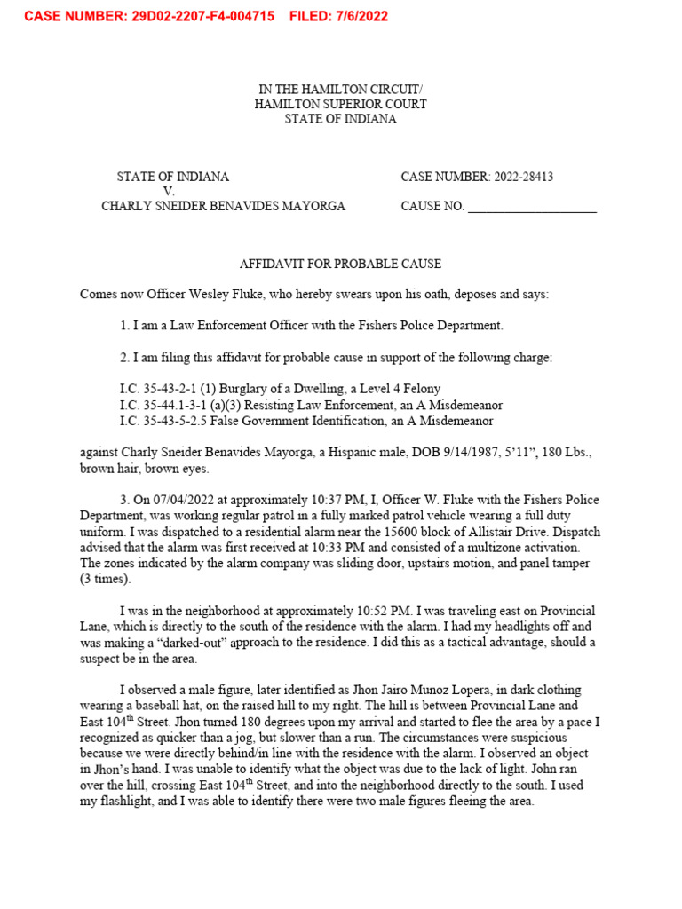 In The Hamilton Circuit/ Hamilton Superior Court State of Indiana | PDF ...