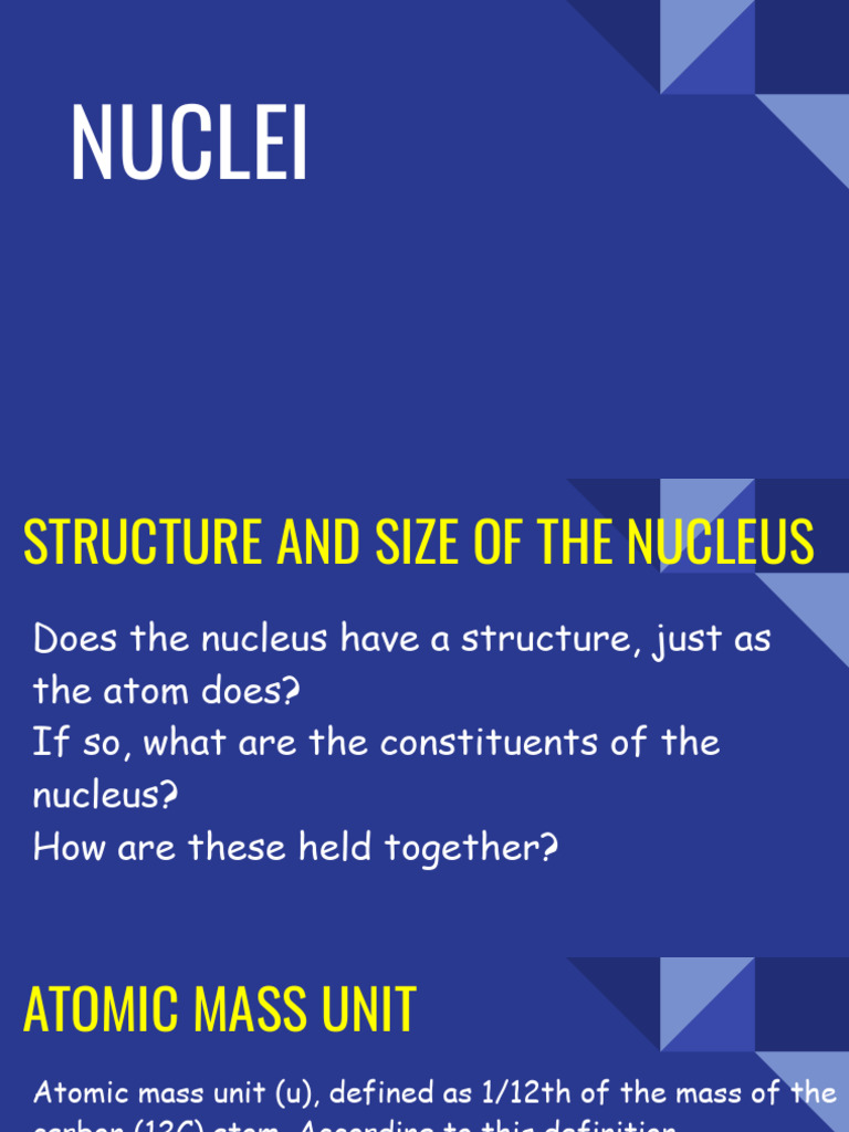Nuclei Pdf Atomic Nucleus Atoms