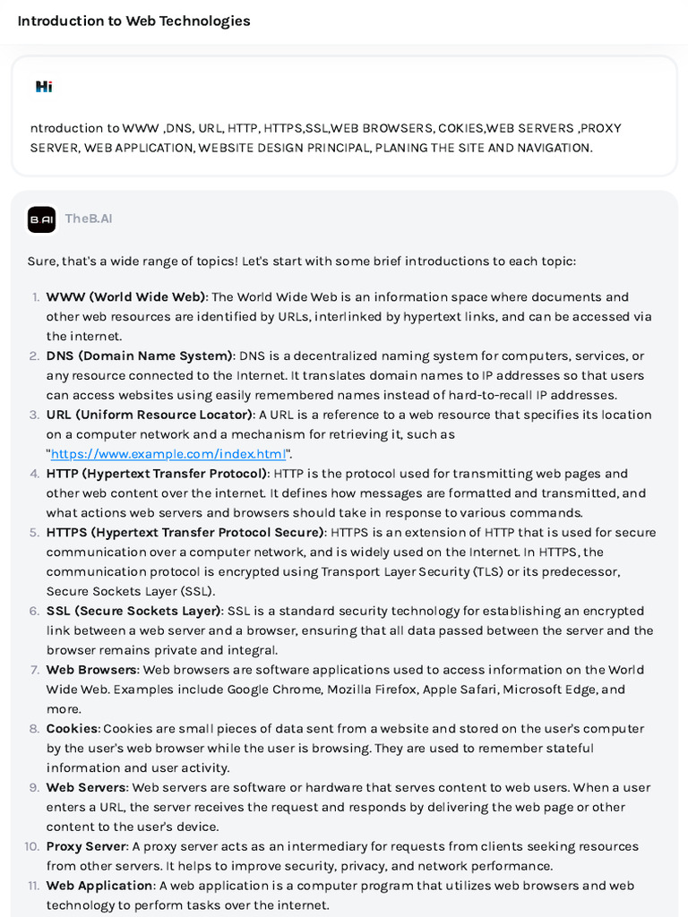 Web Technology | PDF | World Wide Web | Internet & Web