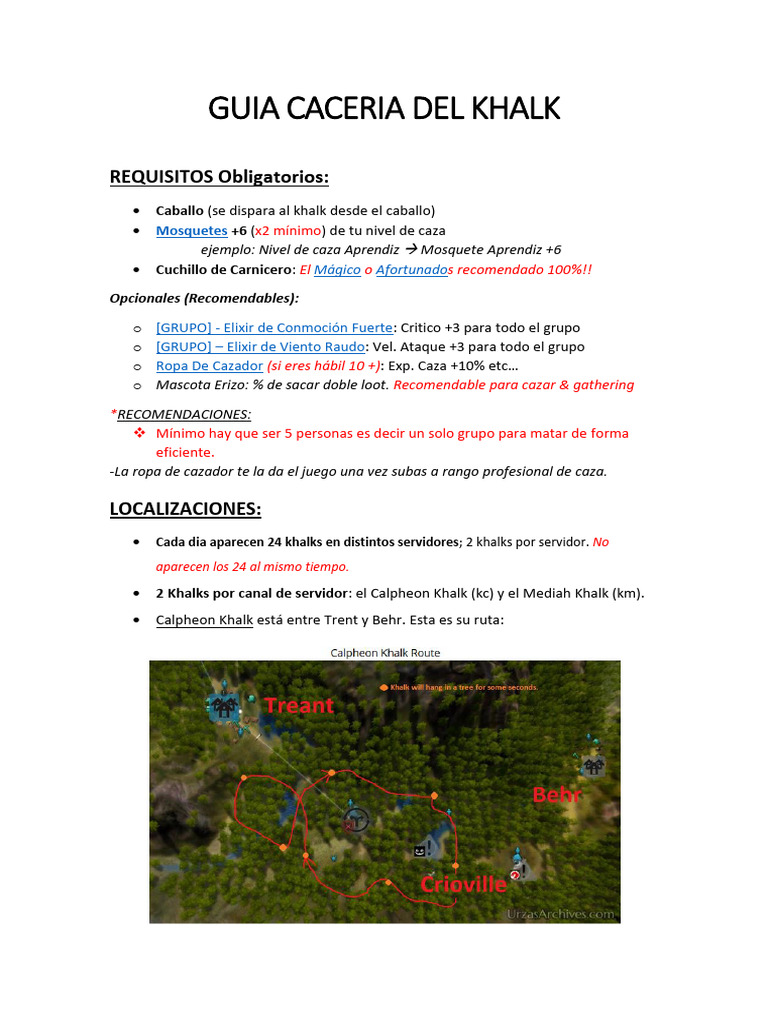 Guía de Cacería del Khalk | PDF