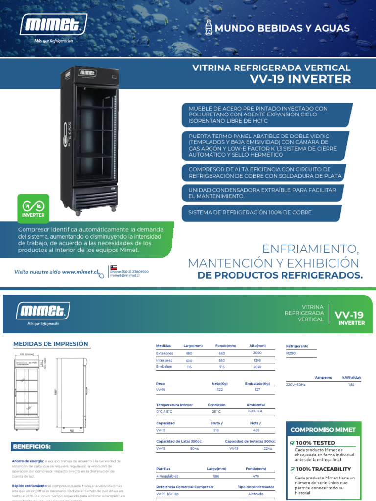 Mimet VV 19 2 | PDF | Refrigeración | Ciencias fisicas