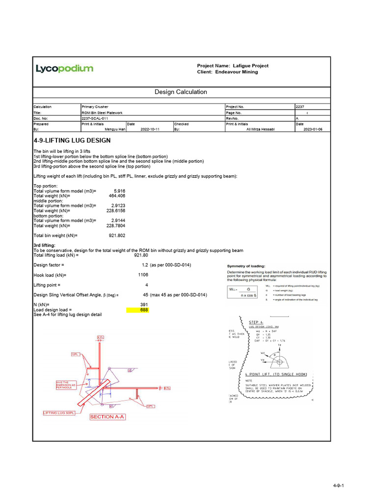 ROM Bin Lifting Design Guide | PDF | Civil Engineering | Mechanical ...