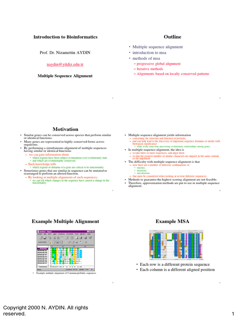 Msa Notes | Download Free PDF | Sequence Alignment | Conserved Sequence