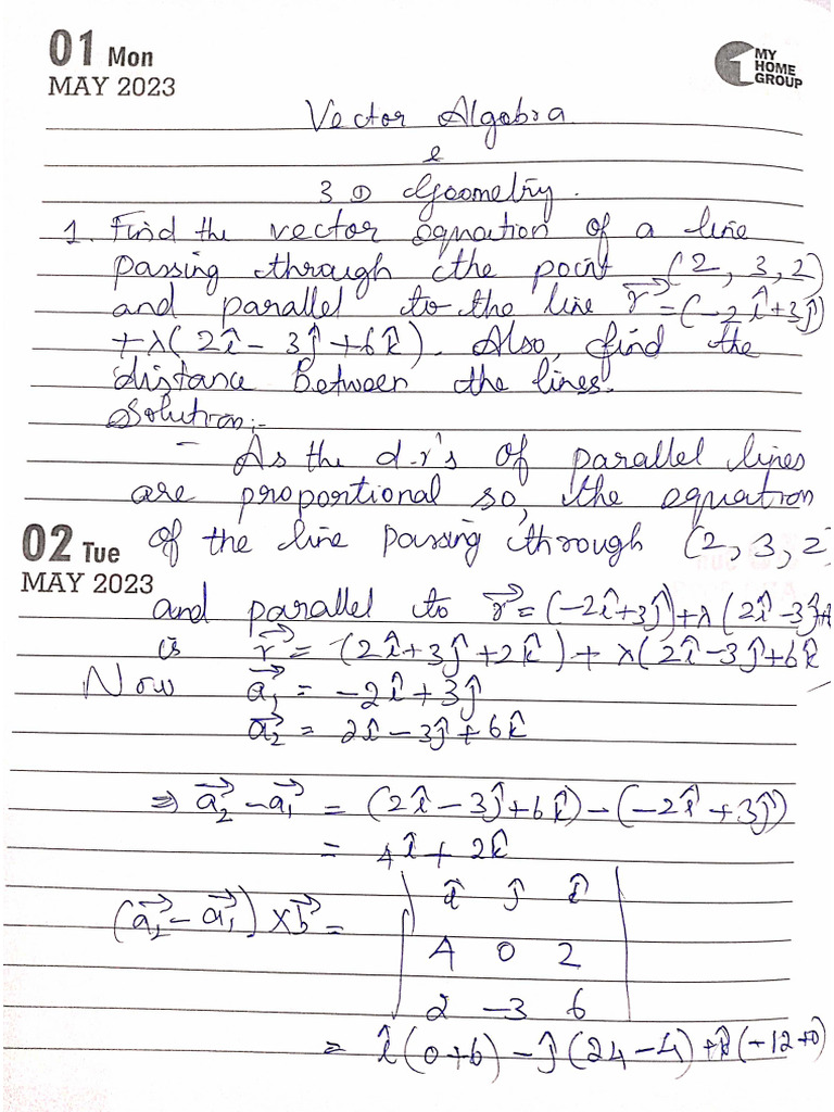 Vector Algebra and 3D Worksheet Solutions | PDF