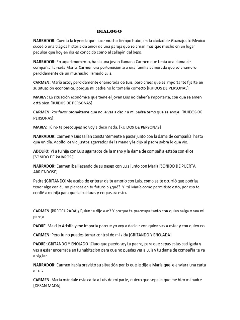 Leyenda Del Callejon Del Beso | PDF Leyenda Del Callejon Del Beso | PDF