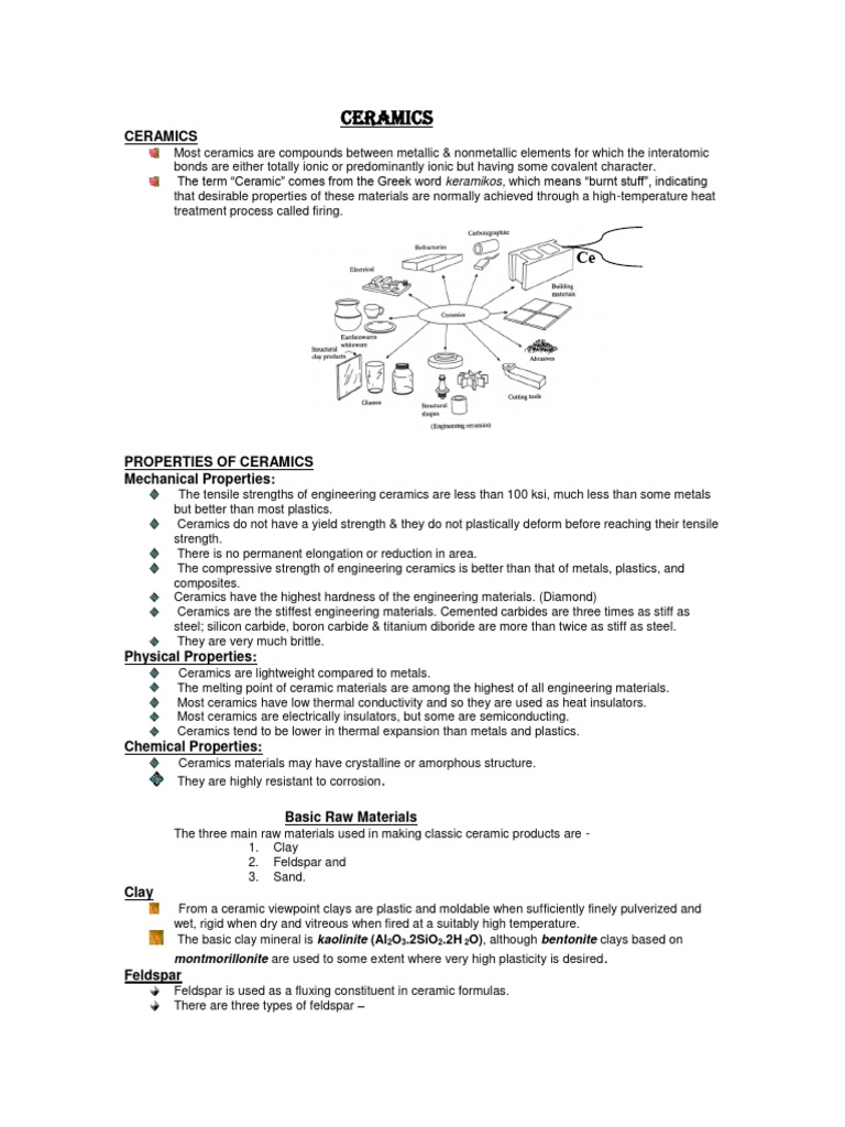 CERAMICS | PDF | Ceramics | Mill (Grinding)