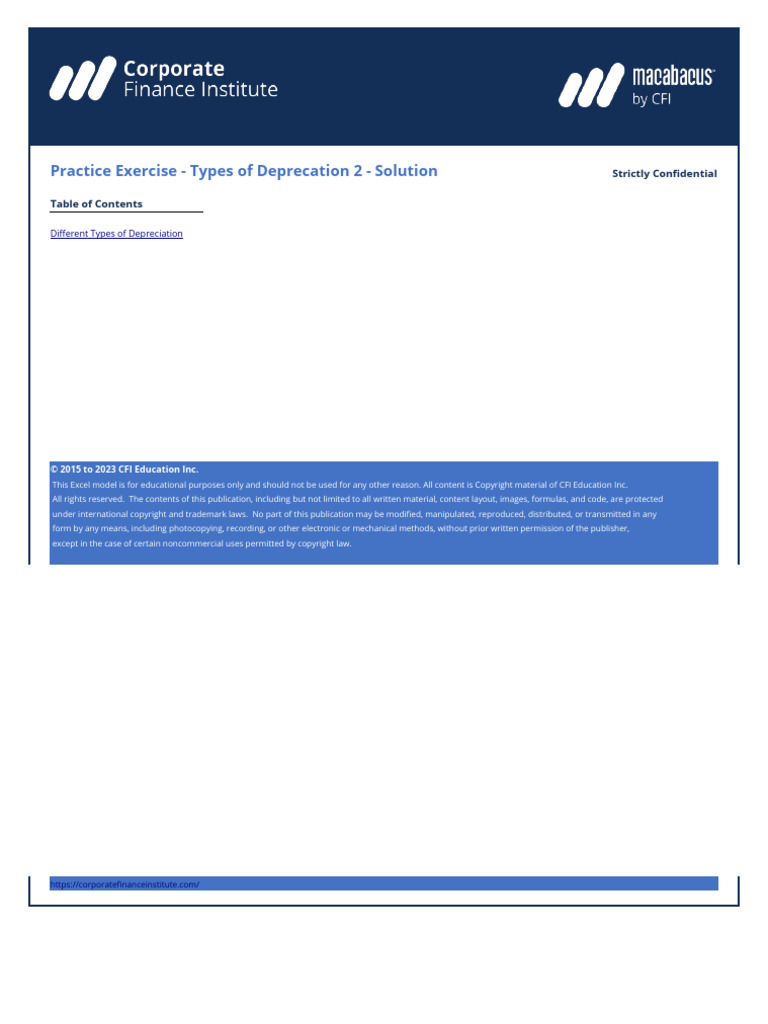 Practice Exercise - Depreciation 2 - Solution | PDF | Depreciation | Financial Economics