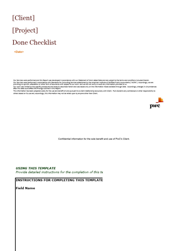 Definition of Done Checklist Example | PDF | Scrum (Software ...