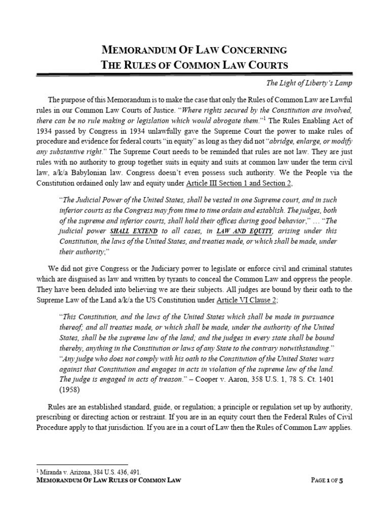 Common Law Principles and Maxims Explained | PDF | Supremacy Clause ...