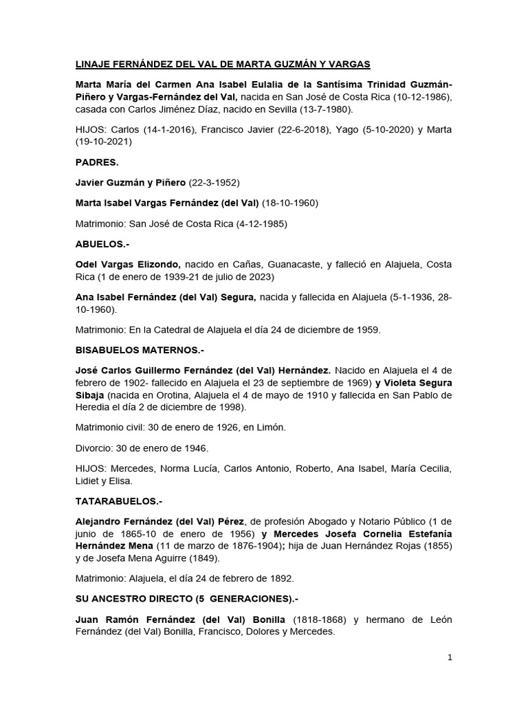 Linaje Guzmán y Fernández del Val | PDF