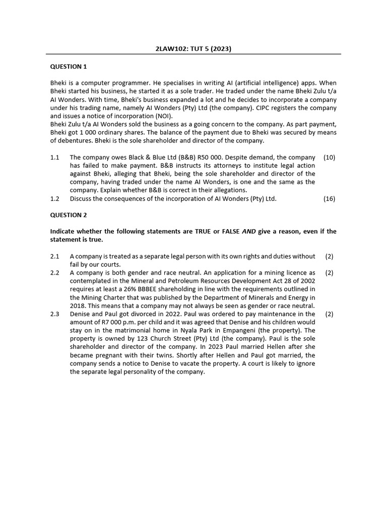 Tut5 2023 | PDF | Artificial Intelligence | Intelligence (AI) & Semantics