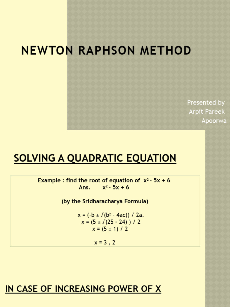 Newton Raphson Apoorwa | PDF | Mathematical Relations | Mathematical Logic