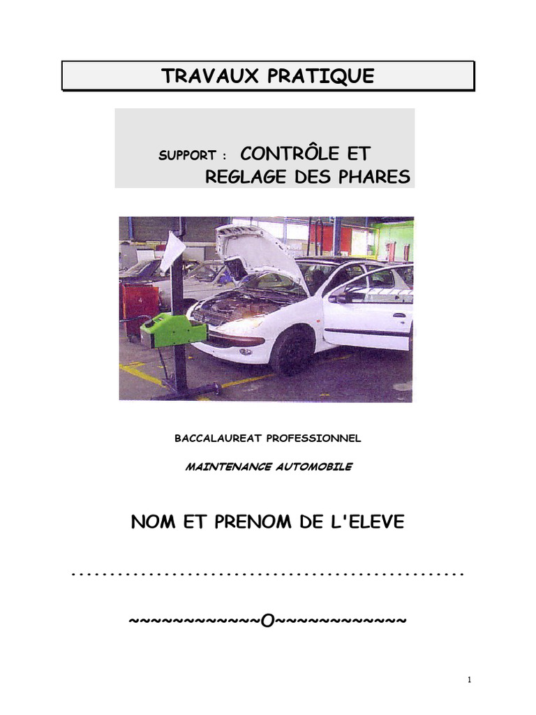 Réglage des Phares Automobile | PDF | Phare (automobile) | Véhicules