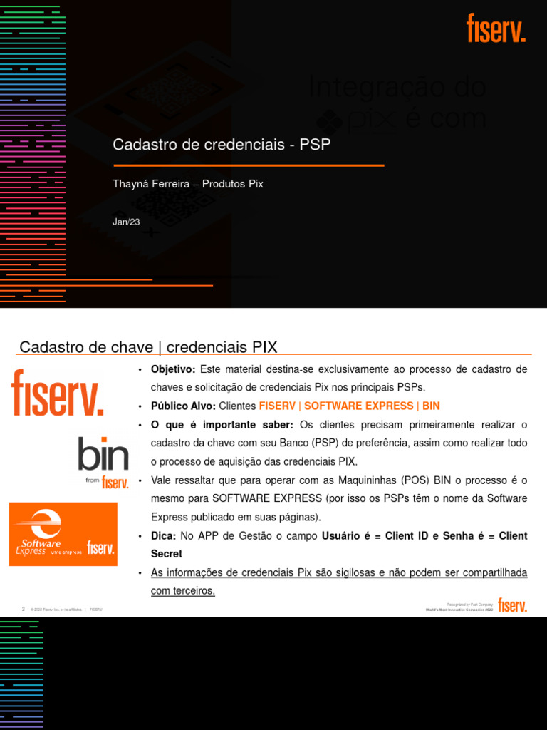 Cadastro de Credenciais PIX para PSPs | PDF | Serviços financeiros | Bancos