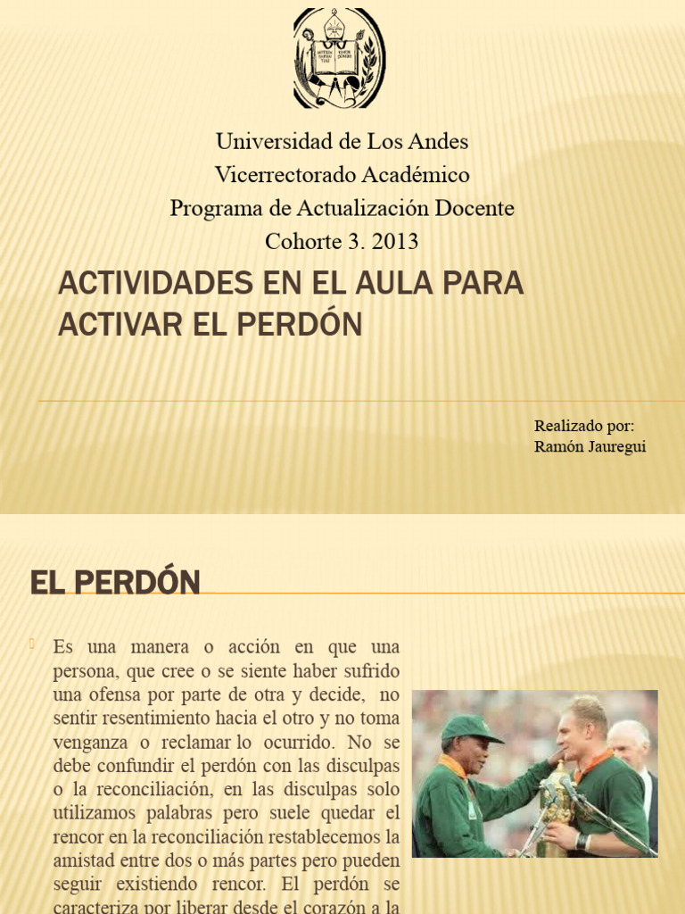 Actividades en El Aula para Activar El Perdc3b3n | PDF | Perdón