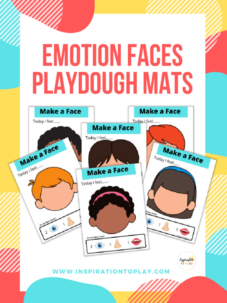 Emotions Faces Playdough Mat Colored Freebie | PDF | Health Care ...