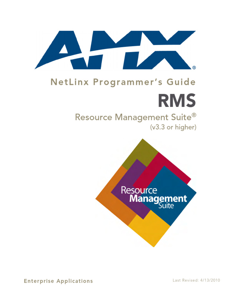 NetLinx Programmer's Guide RMS 3.3 | PDF | Port (Computer Networking ...