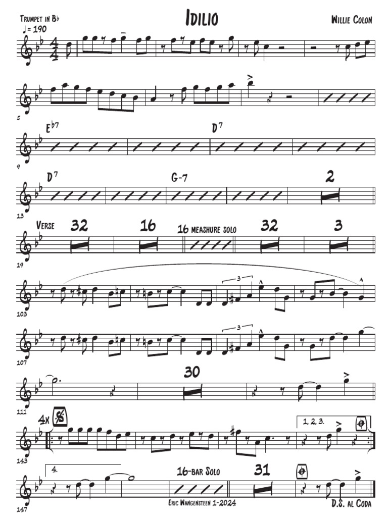 Idilio - Trumpet | PDF
