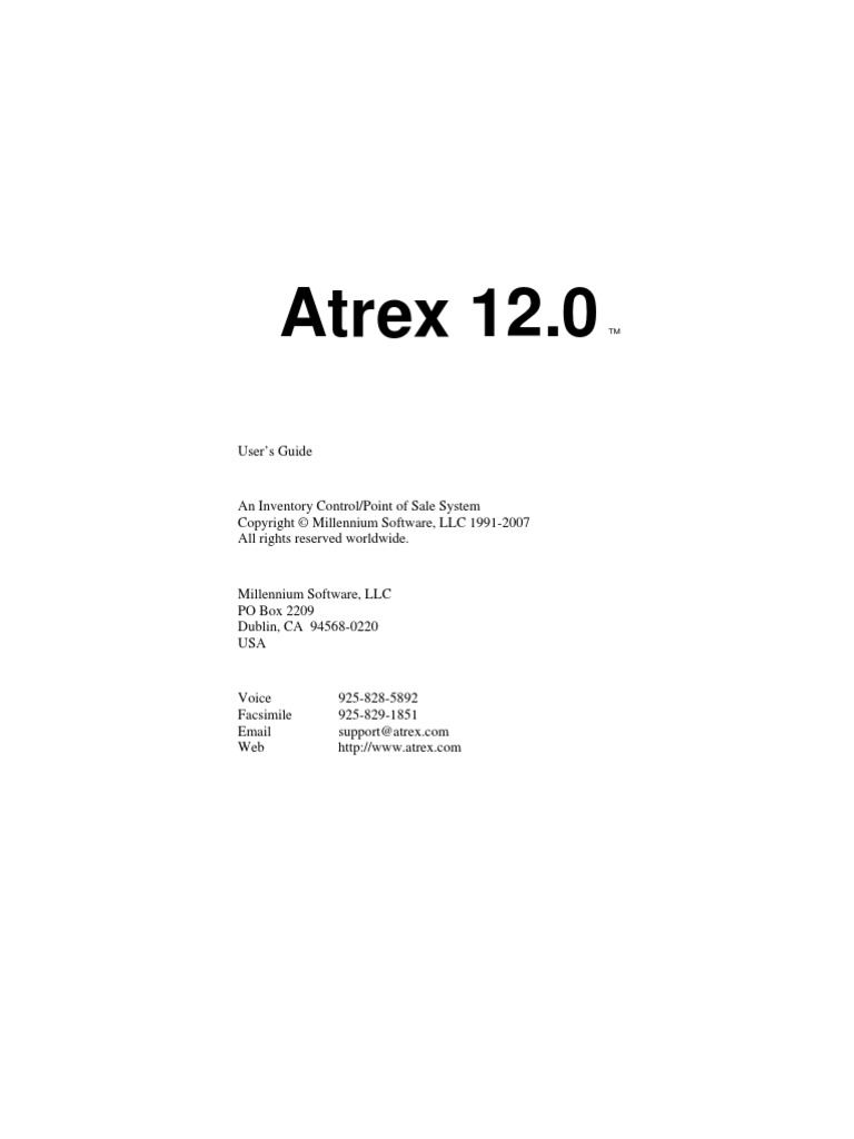 Atrex Manual | PDF | Cheque | Receipt