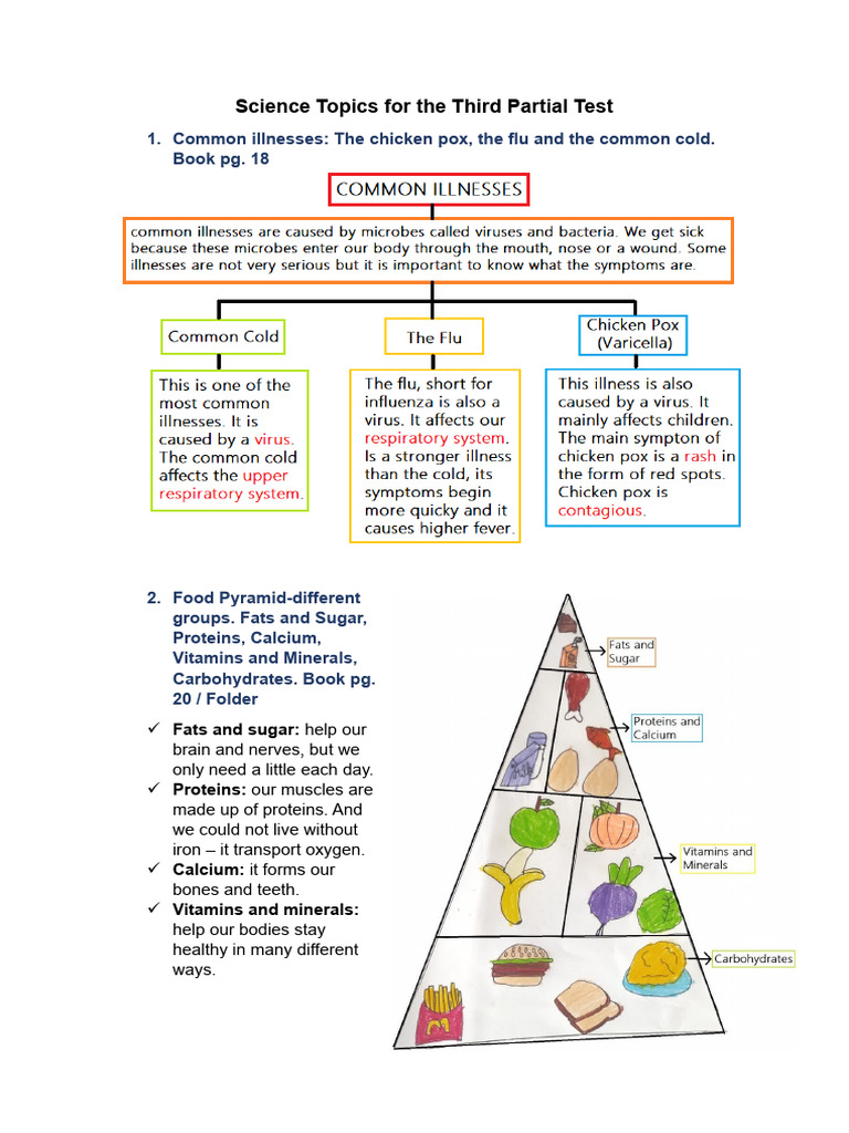 Science Topics For The Third Partial Test | PDF