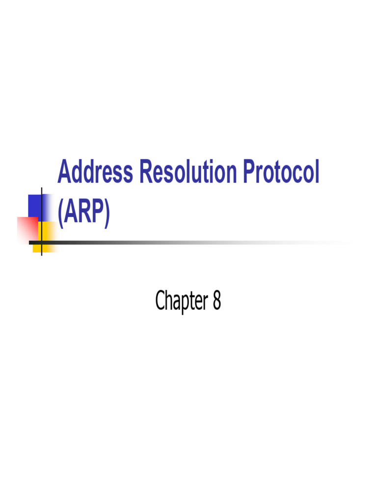 Address Resolution Protocol (ARP) | PDF | Ip Address | Router (Computing)