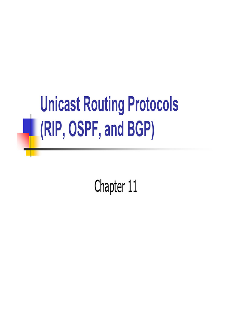 8 Unicast Routing Protocols Pdf Routing Router Computing