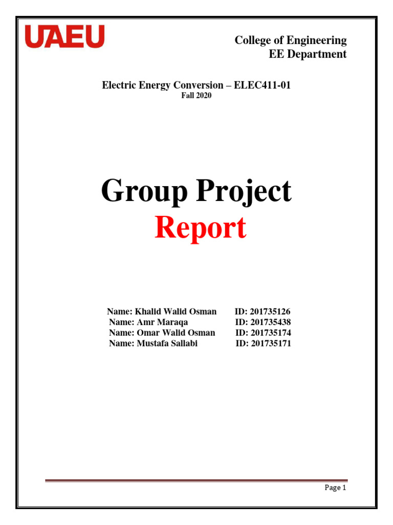Synchronous Generator Project Report | PDF | Electromagnetic Induction | Electric Generator