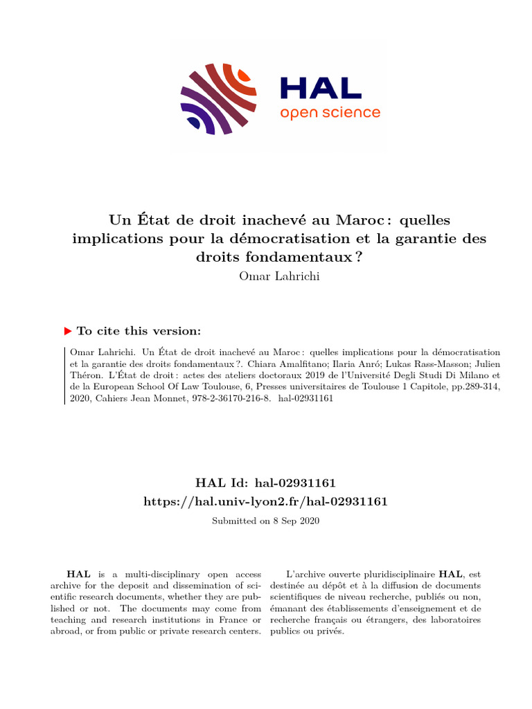 Article LAHRICHI HAL | PDF | Constitution | Démocratie