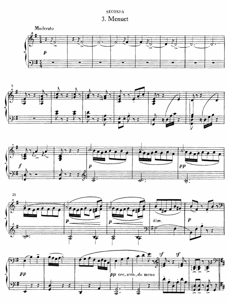 Menuet - Secondo | PDF