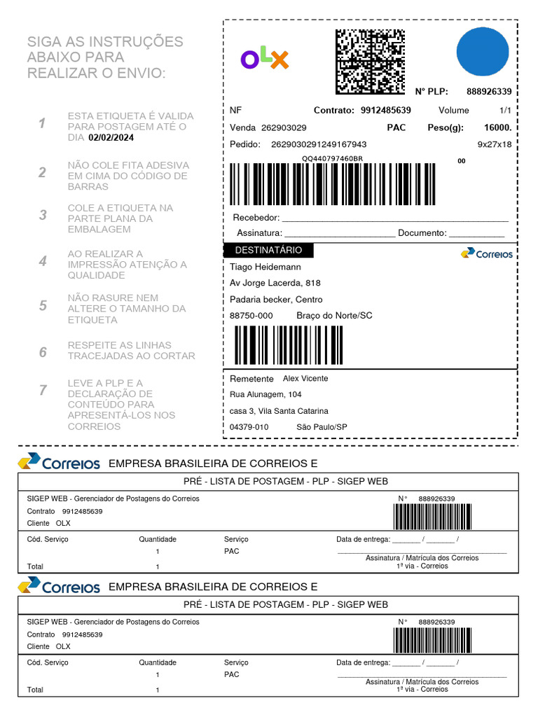 Correios Pac | PDF