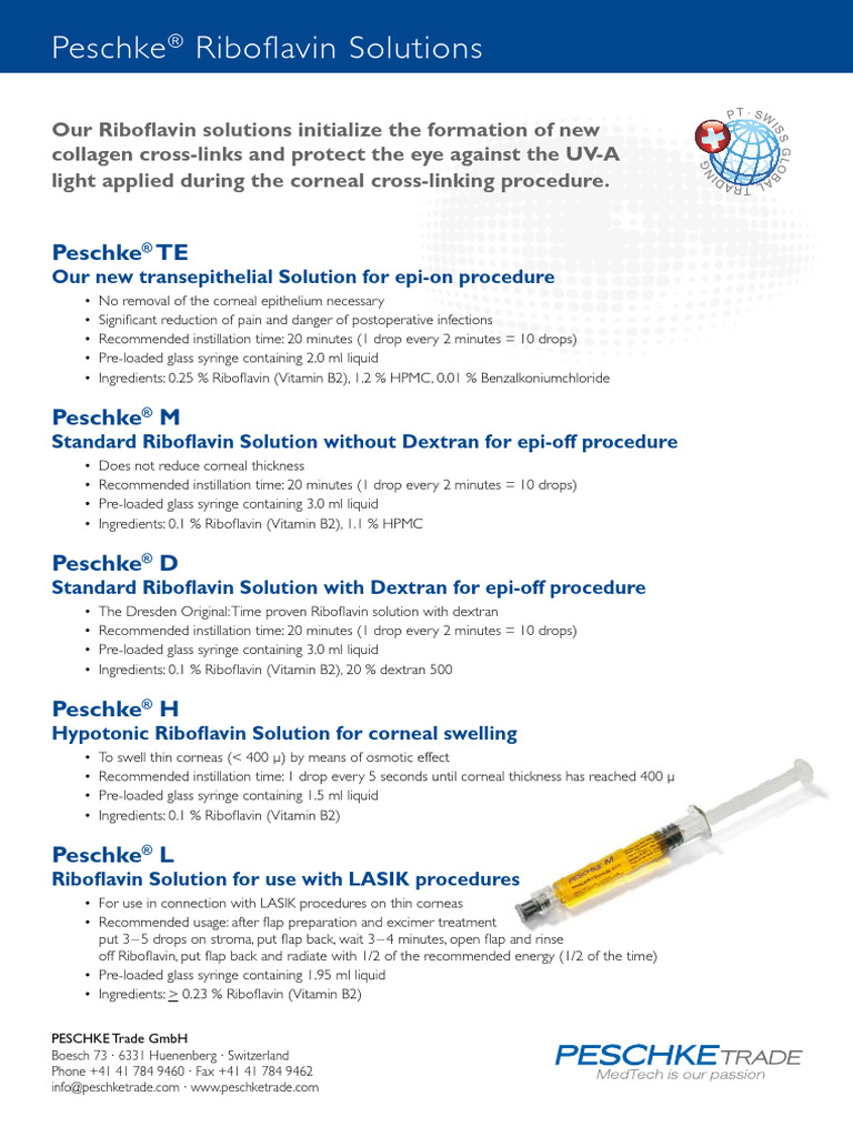 Ribo Fact Sheet - New | PDF | Cornea | Human Eye