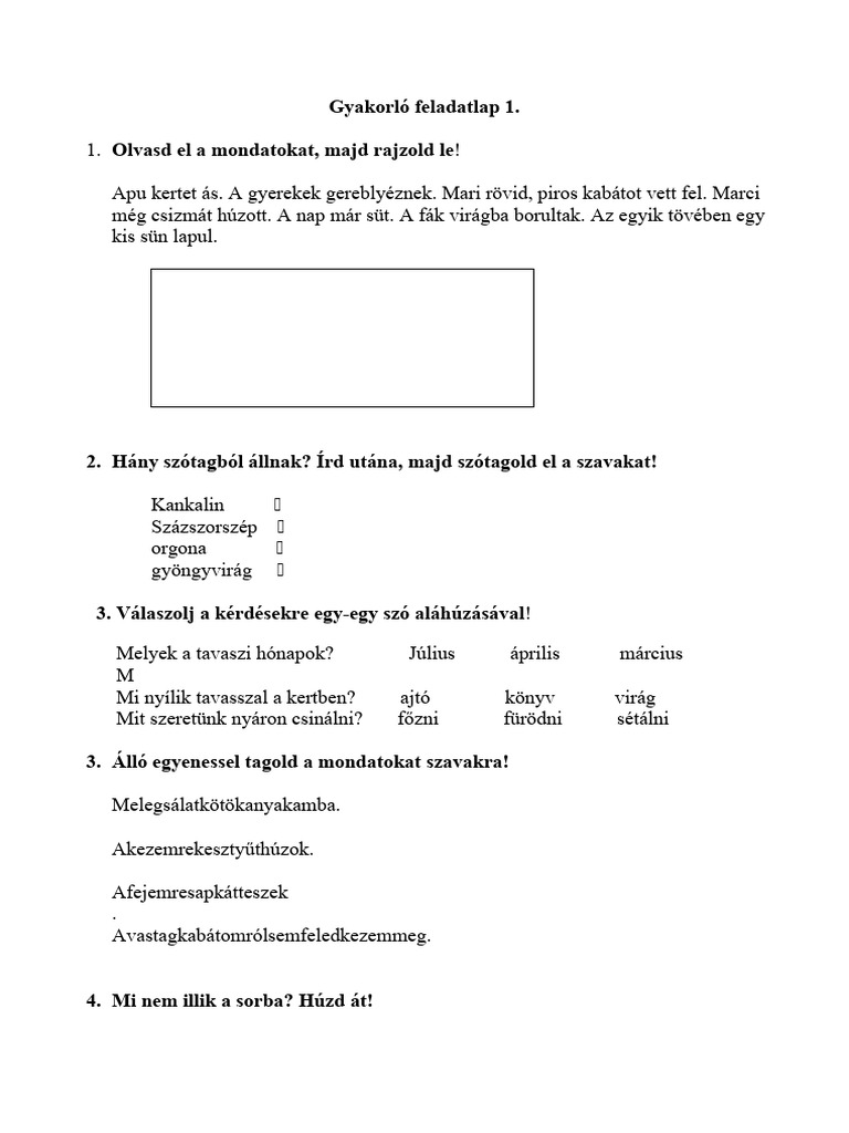 Gyakorló Feladatlap 3. | PDF