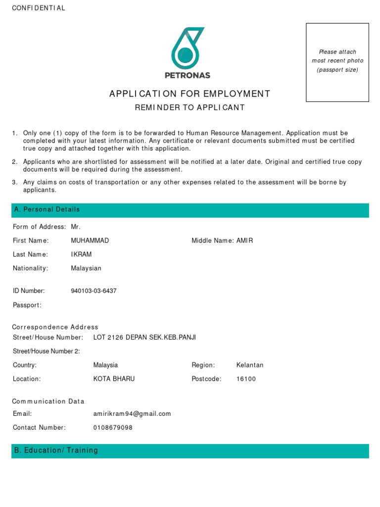 ApplicationForm PDF | PDF