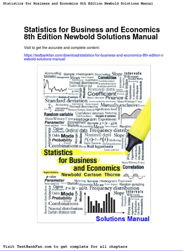 Dwnload Full Statistics For Business and Economics 8th Edition Newbold ... Dwnload Full Statistics For Business and Economics 8th Edition Newbold ...