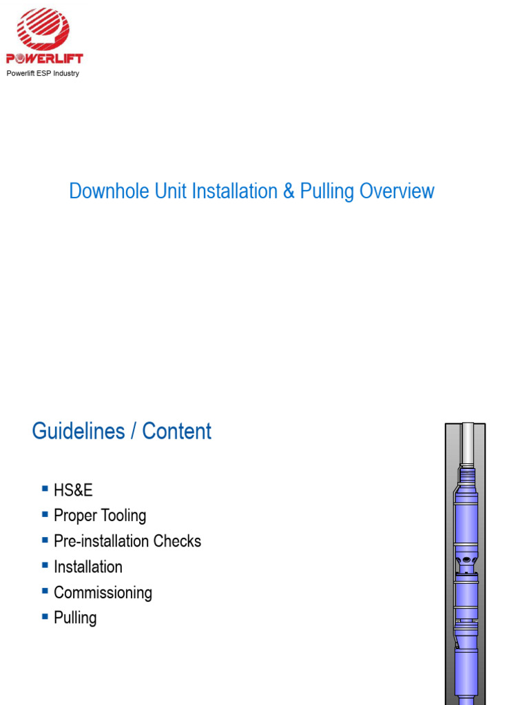 Downhole Unit Installation & Dismantling | PDF | Pump | Physical Sciences