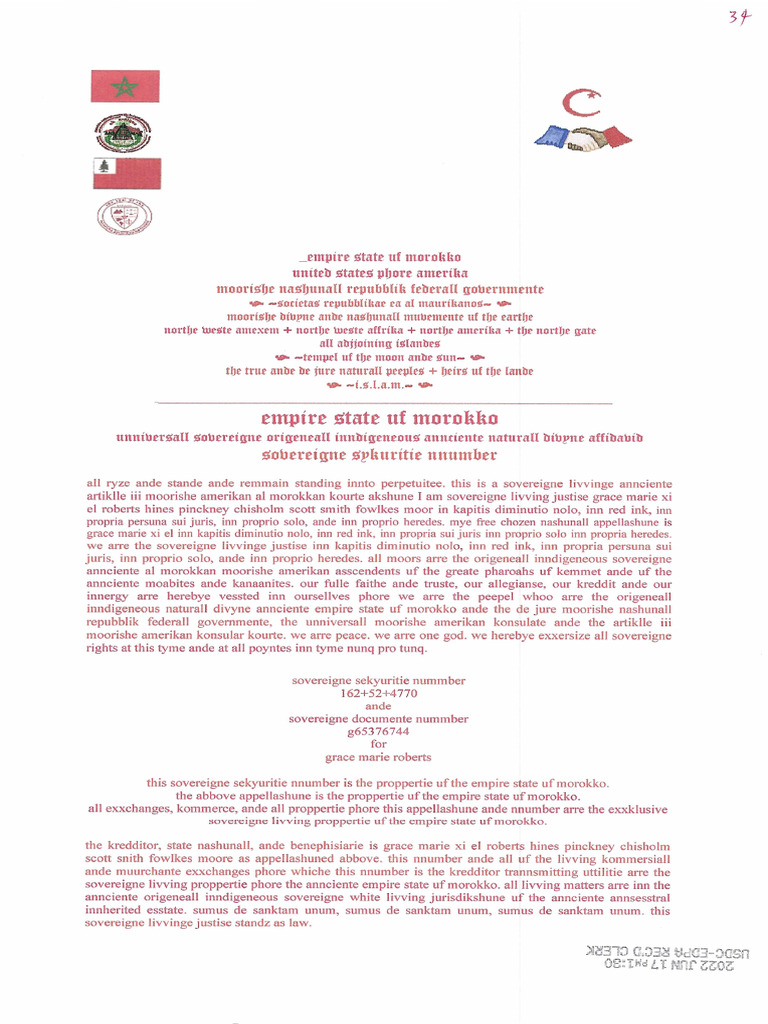 38 To 41 Moorish National Federal Republic Gov Grace | PDF