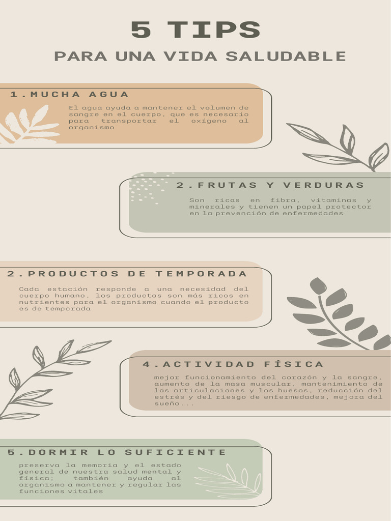5 Claves para una Vida Saludable | PDF