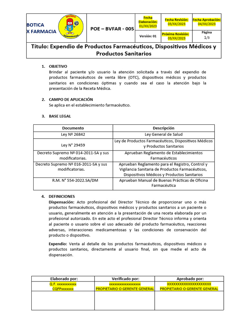 POE 5 Expendio de Productos Farmacéuticos y Dispositivos Médicos. ANITA ...