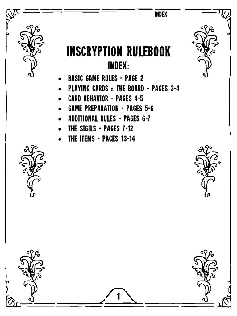 Inscryption Rulebook | PDF | Gaming | Games Of Mental Skill
