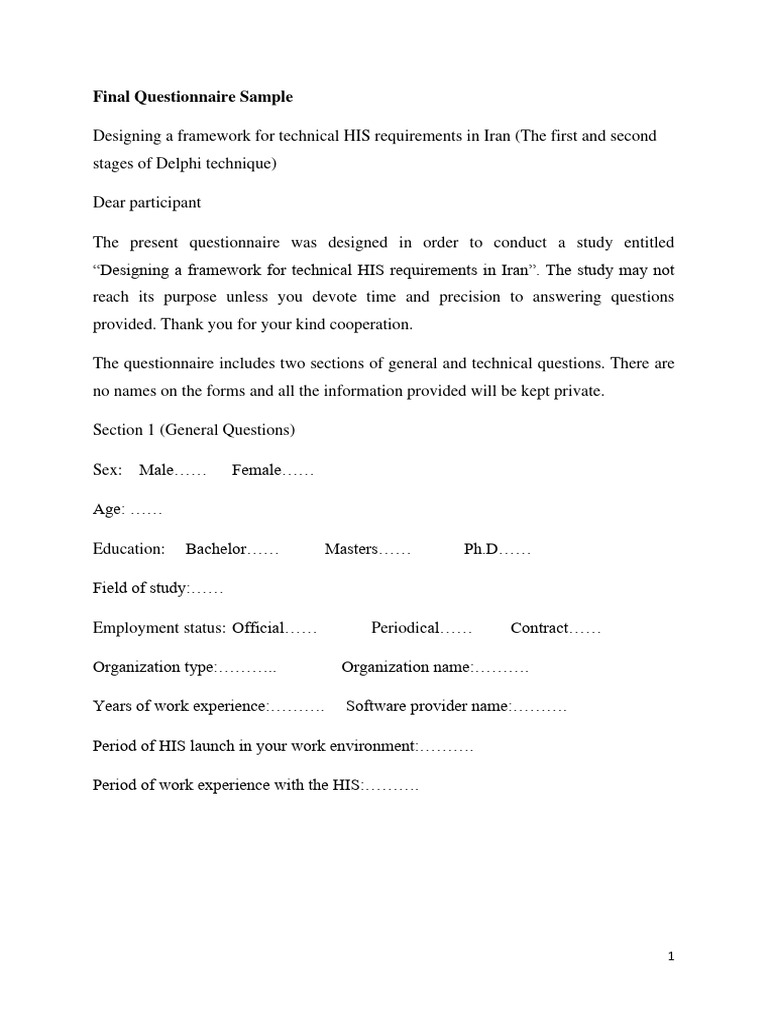 Additional File 1 - Technical Requirements Questionnaire | PDF | Server ...