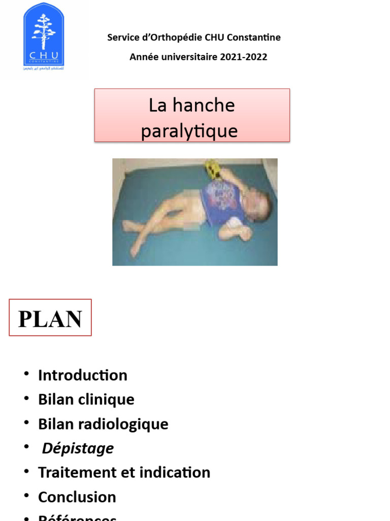 Hanche paralytique : bilan et traitement | PDF | Appareil locomoteur ...