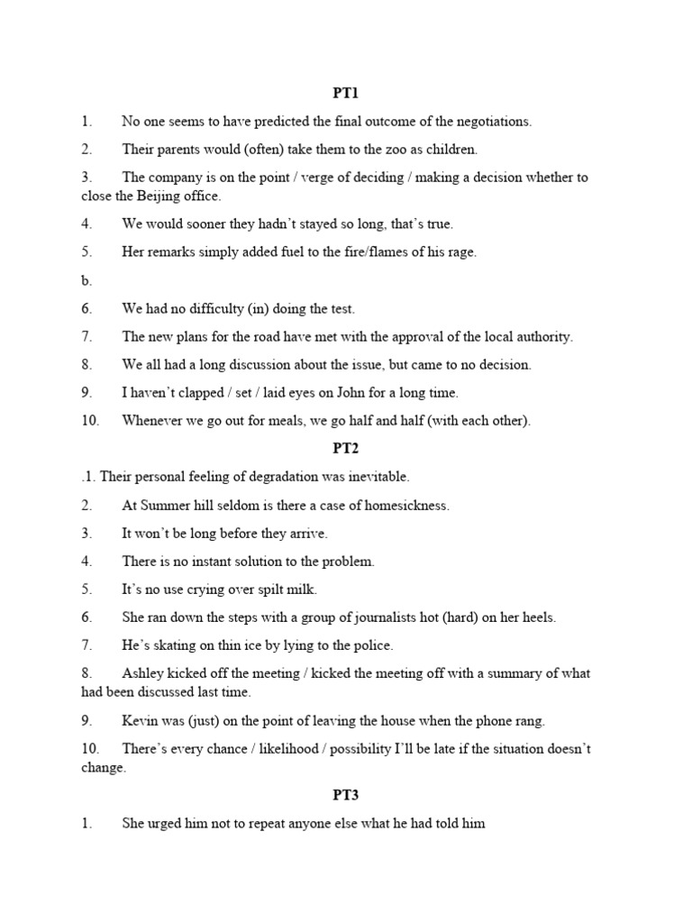 Sentence Transformation PT1 40 | PDF Sentence Transformation PT1 40 | PDF