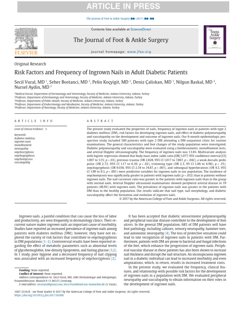 Ingrown Nails DM | PDF | Peripheral Neuropathy | Diabetes