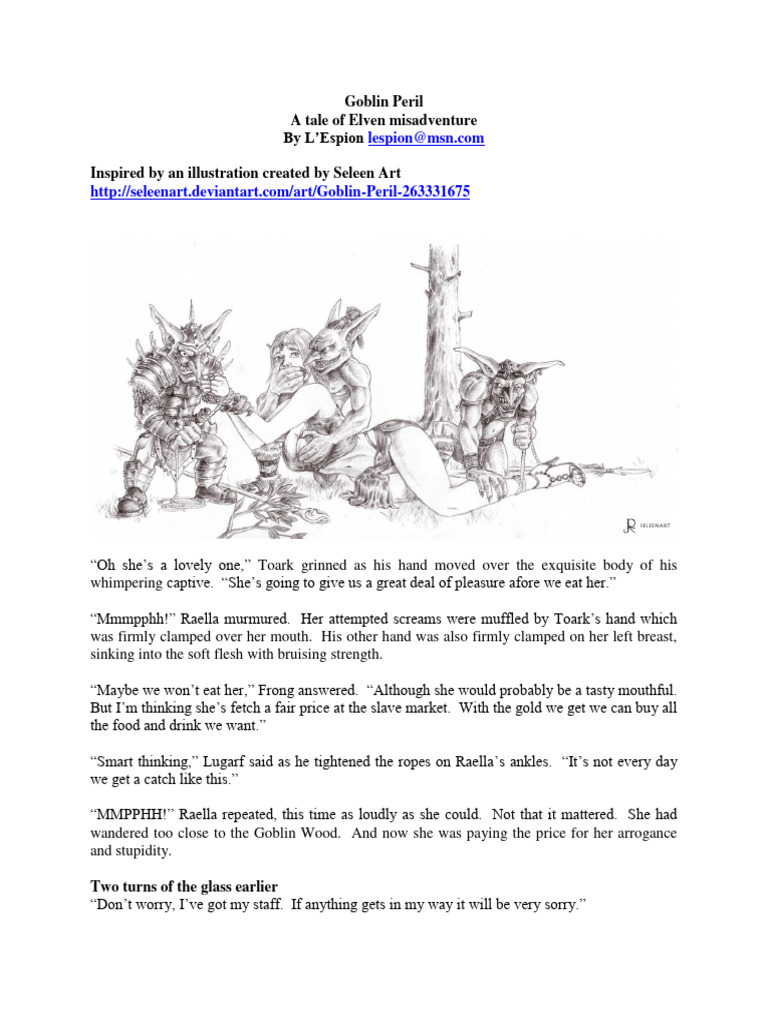 Goblin Peril A Tale of Elven Misadventure by L'Espion Inspired by An ...