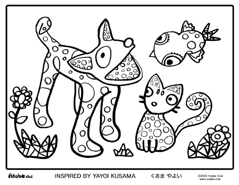 Coloring Sheet Yayoi Kusama | PDF